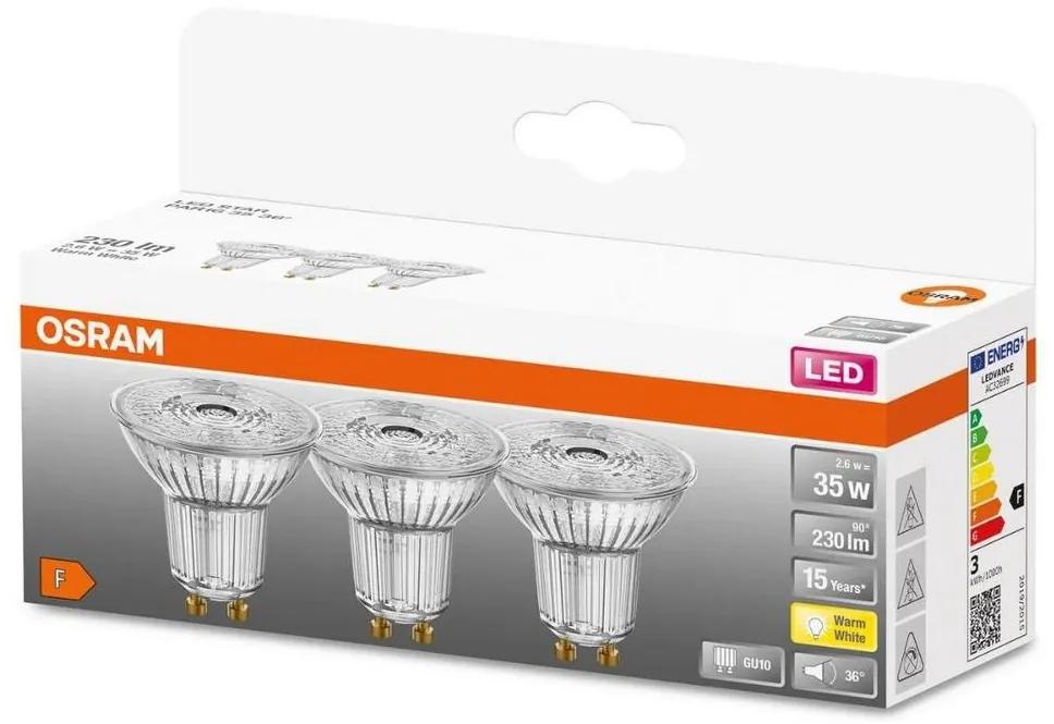 Osram | SADA 3x LED Žárovka PAR16 GU10/2,6W/230V 2700K - Osram | P227231