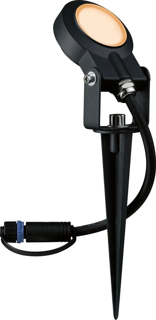 P 94728 Plug & Shine LED bodové zahradní světlo Sting spot neláká hmyz IP67 2200K 6,3W antracit - PAULMANN