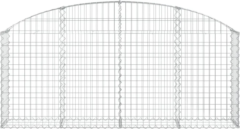 Klenutý gabionový koš 200 x 30 x 80/100 cm pozinkované železo 153464