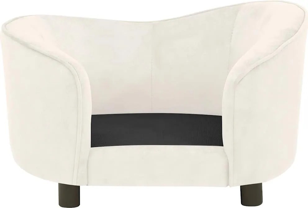 Pohovka pro psy krémová 69 x 49 x 40 cm plyš 171025