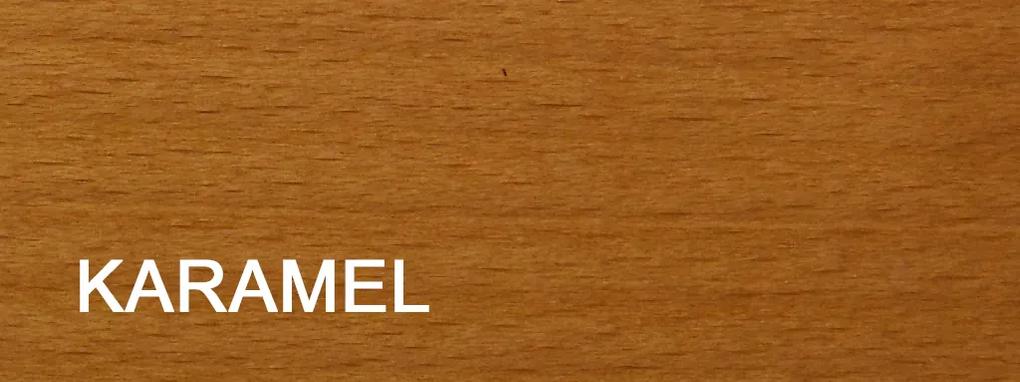 Krajča Jednolůžková postel z masivu Lars 100 x 220 cm Povrchová úprava: Karamel, Druh dřeva: Buk