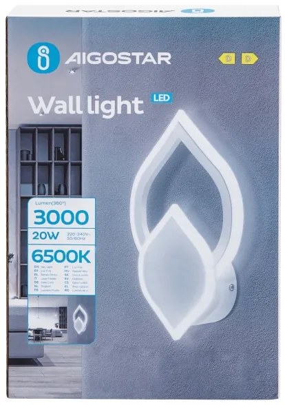 Aigostar - LED Nástěnné svítidlo LED/20W/230V 6500K bílá