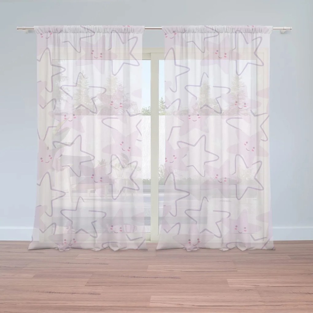 Sablio Záclony Veselé hvězdy: 2ks 150x250cm
