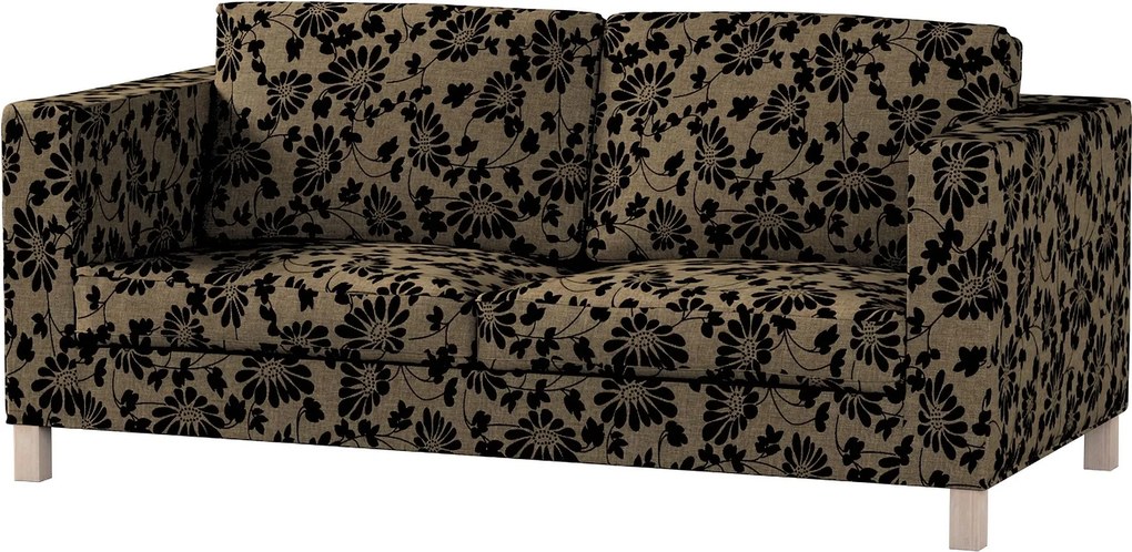 Potah na pohovku IKEA  Karlanda rozkládací, krátký barva béžová látka pletený vzor, vzorované