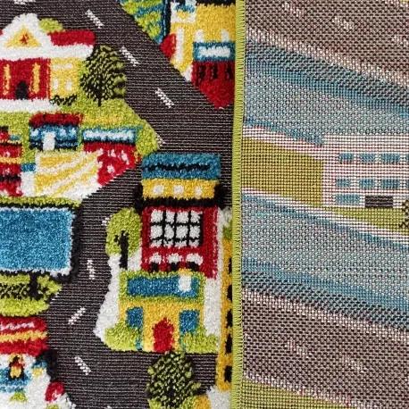 Dětský senzorický koberec s motivem města Šířka: 150 cm | Délka: 200 cm