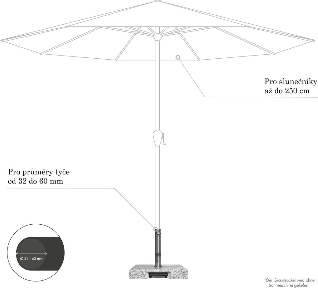 Doppler Žulový stojan TROLLEY 40 kg