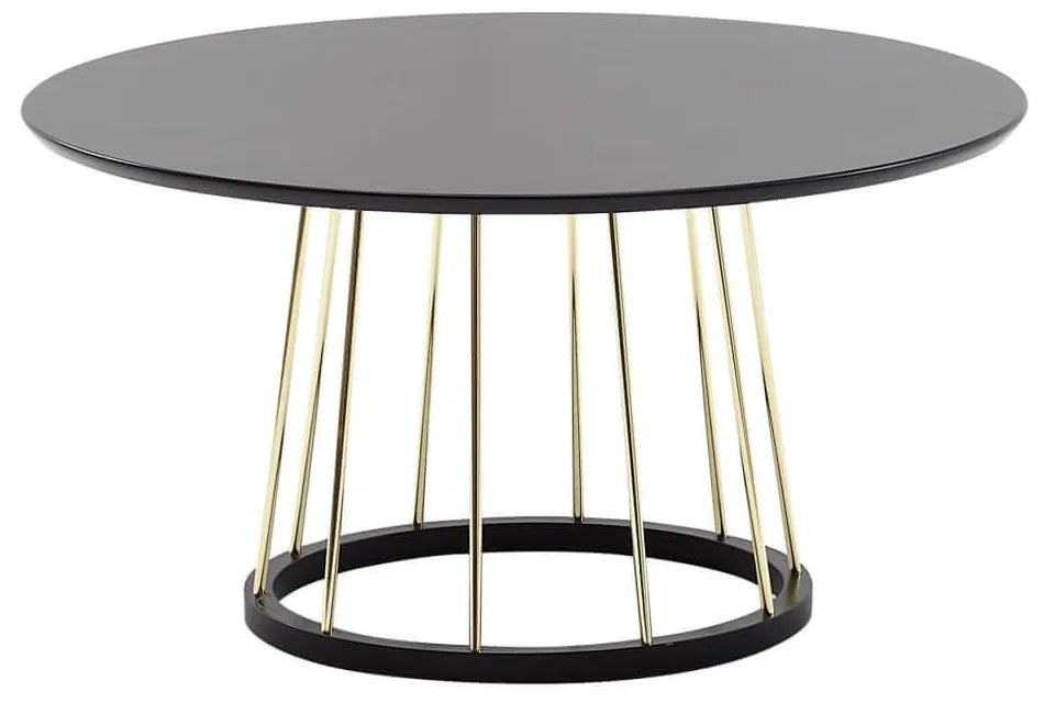 Bruxxi Konferenční stolek Bizard, 80 cm, černá