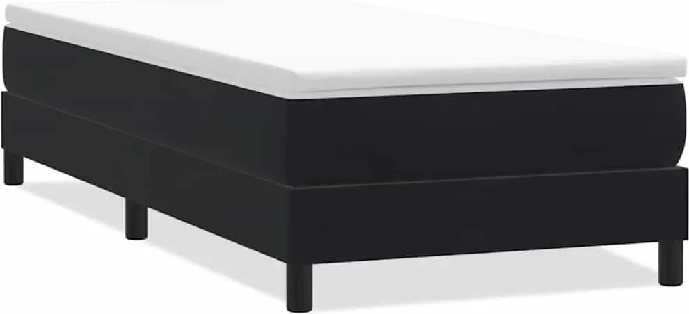 Postel Box Spring bez matrace černá 100x220 cm samet 3315863