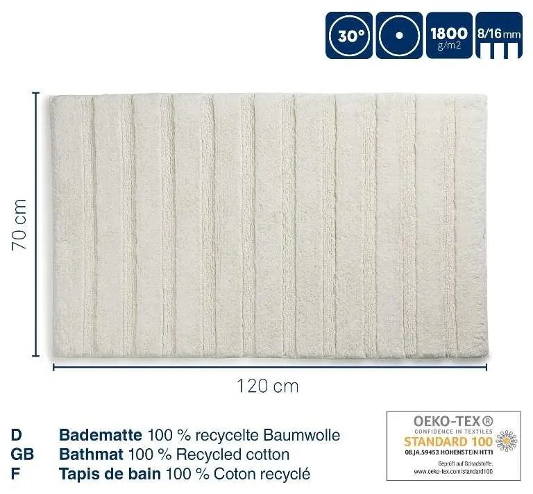 KELA Koupelnová předložka Megan 80x50 cm bavlna šedobílá KL-23583
