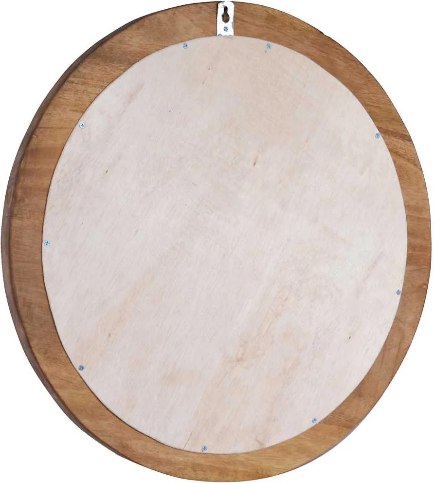 Nástěnné zrcadlo 60 cm teak kulaté 288806