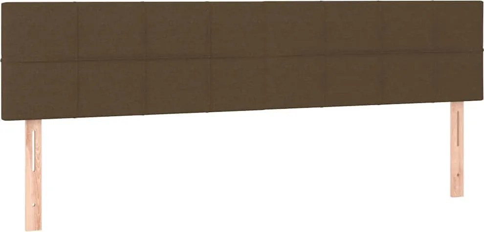 Box spring postel s matrací tmavě hnědá 200x200 cm textil 3129740