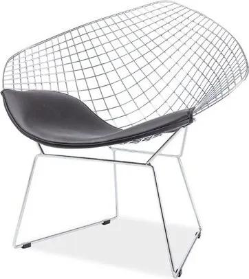 Casarredo *Židle/křeslo REMO chrom/černá