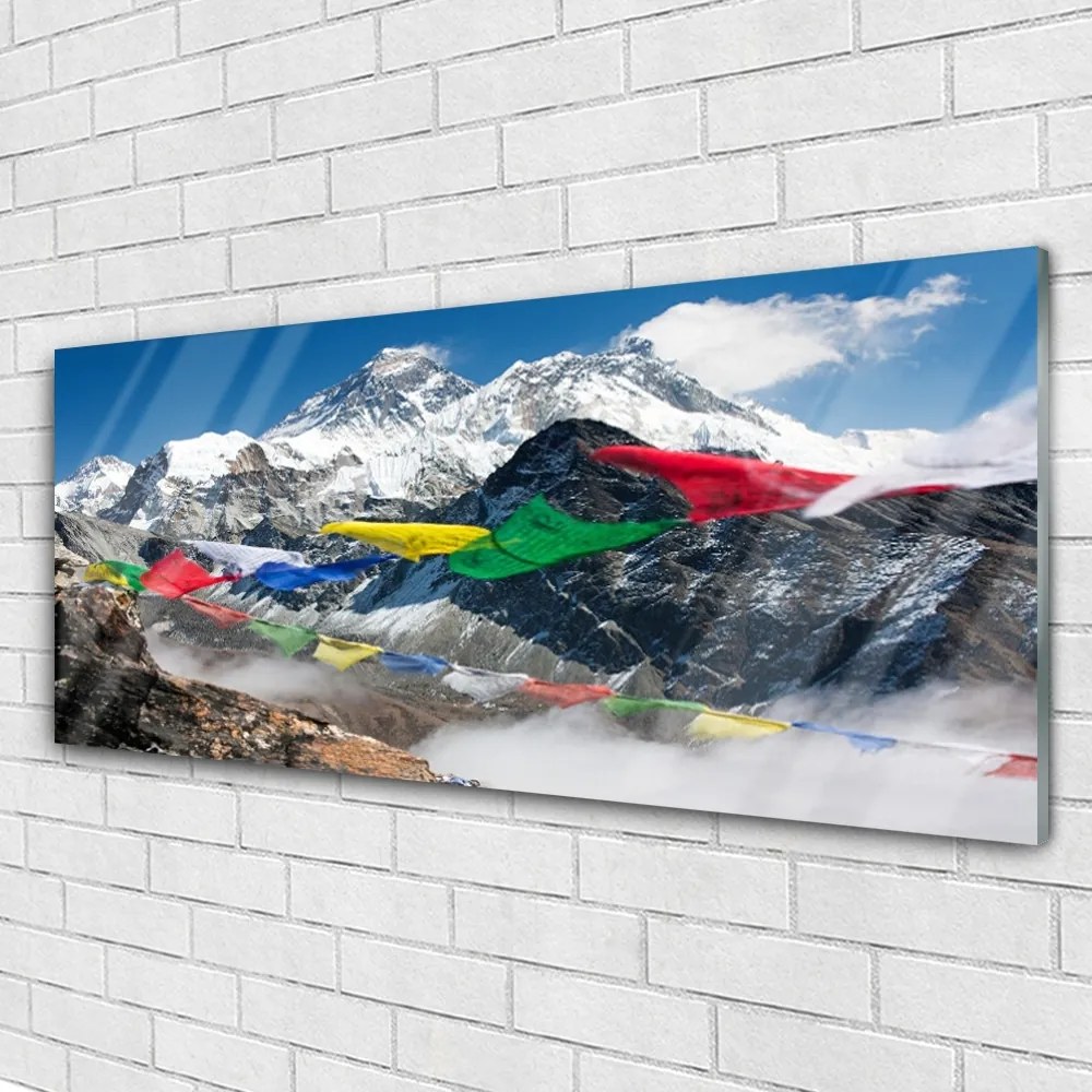 akrylový obraz Hory krajina 125x50 cm