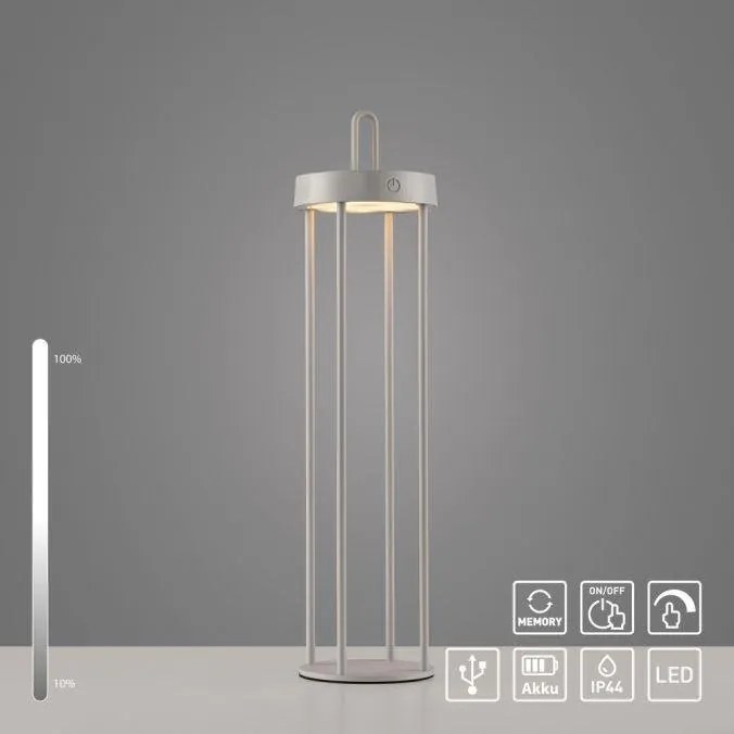 LD 19301-40 ANSELM LED stolní lampa na baterie mobilní 50cm dotykový stmívač IP44 zahradní svítidlo 2700K - JUST LIGHT