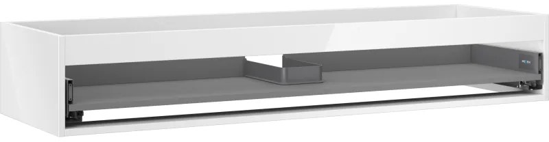 Mexen Box-A, závěsná skříňka, 140 cm, 1 zásuvka, bílá lesklá, 91AX0-1400-235-1-00