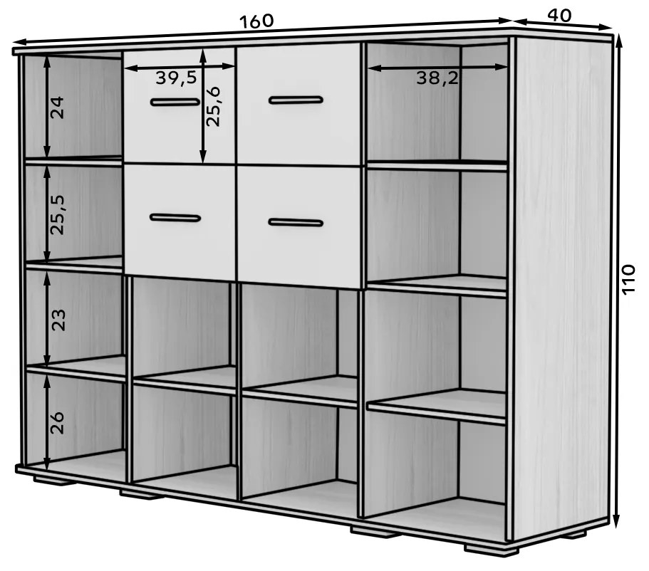 Komoda 4D4SZ ATUN