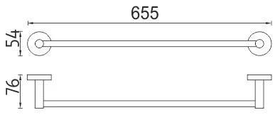 Nimco Držák na ručníky, 66 cm UNIX nerez - UNM 13061-10