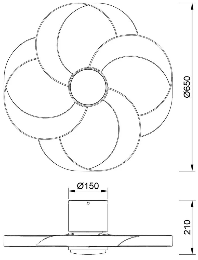 Mantra 8705 Rose, ventilátor se svítidlem a dálk. ovladačem LED 24W 2700-5000K, bílá, průměr 65cm