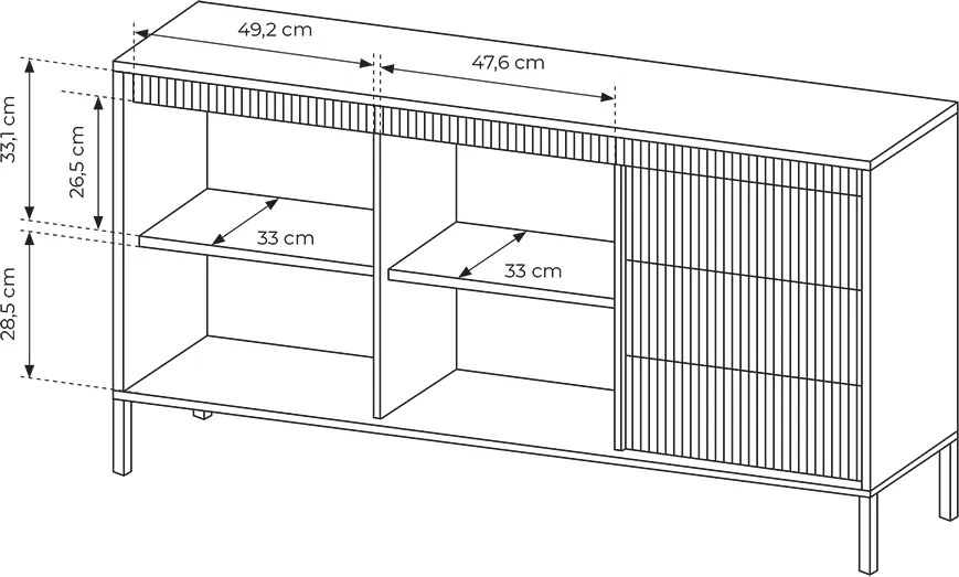Obývací stěna SENSO D | 4 díly | 444 cm + 68x68 cm | černá