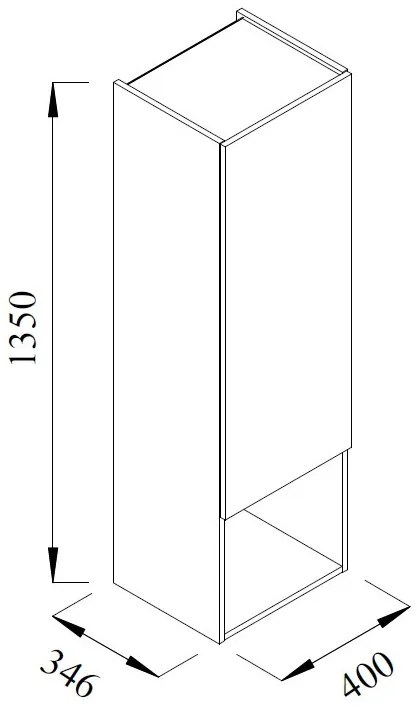 Nástěnná skříňka Asko Living, 40 cm, dub artisan