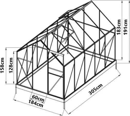 Hliníkový skleník VeGA 6000 STRONG-22