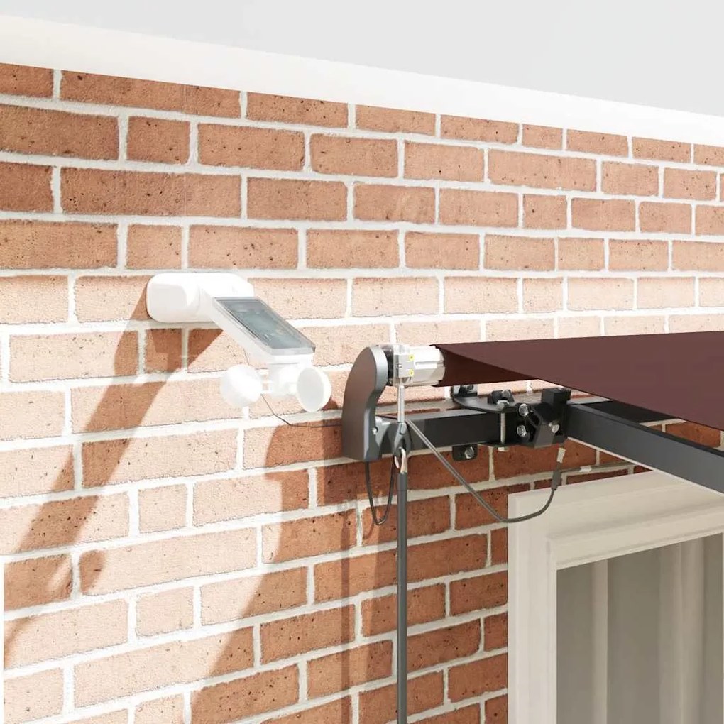 Automatická zatahovací markýza s LED světly hnědá 300 x 250 cm 3310204
