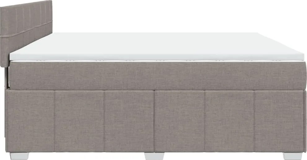 Box spring postel s matrací taupe 180x200 cm textil 3287151