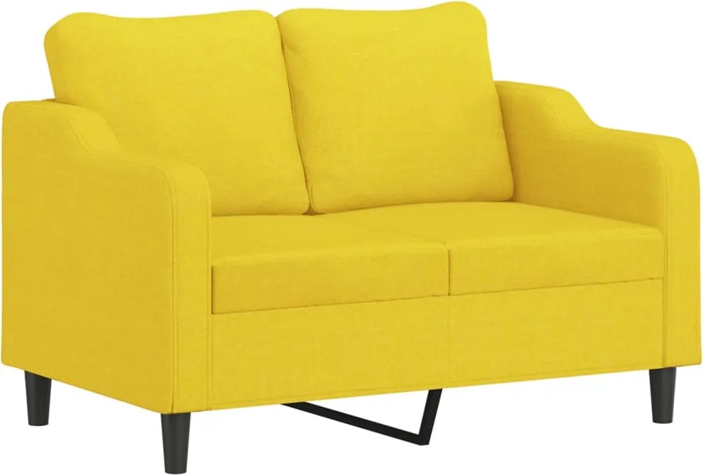 2dílná sedací souprava s poduškami světle žlutá textil 3201839