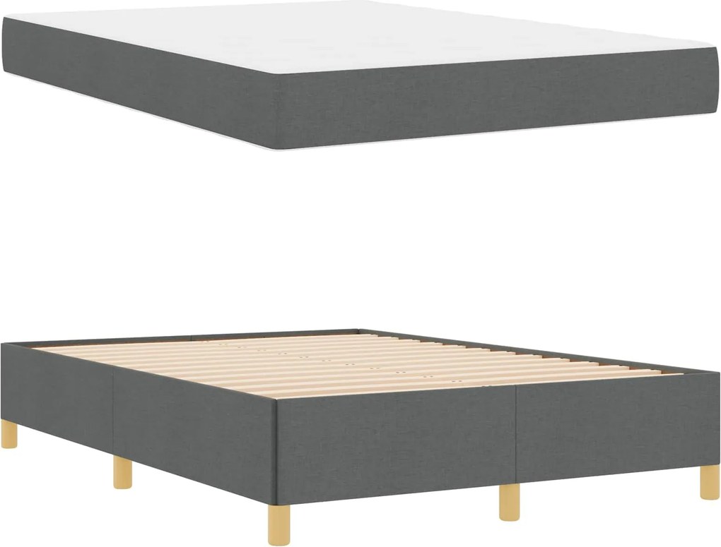 Rám postele Tmavě šedá 160 x 200 cm textil 3398949
