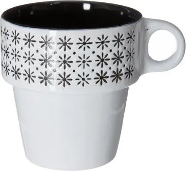 Sada porcelánových šálků na stojanu, 6 ks, 260 ml