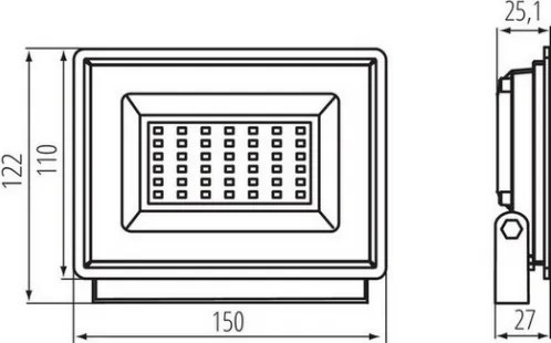 LED reflektor Kanlux Miledo GRUN NV LED-30-B 30W neutrální bílá 31392