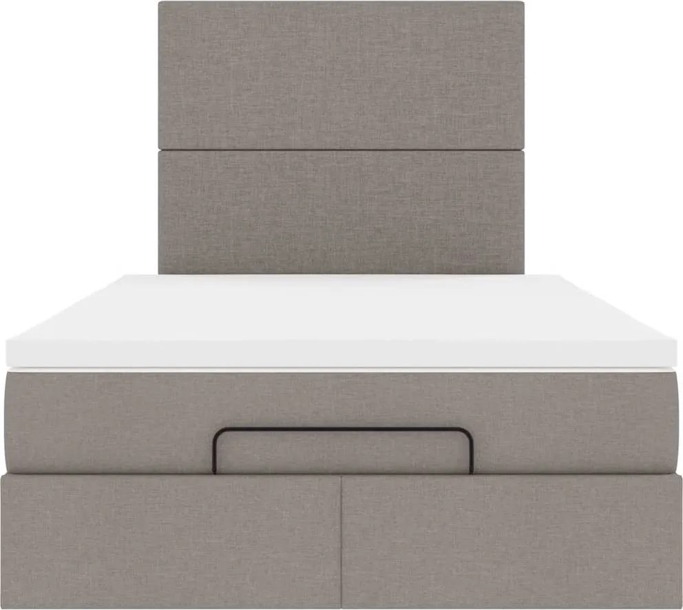 Osmanský rám postele s matrací taupe 120x190cm textil 3313061