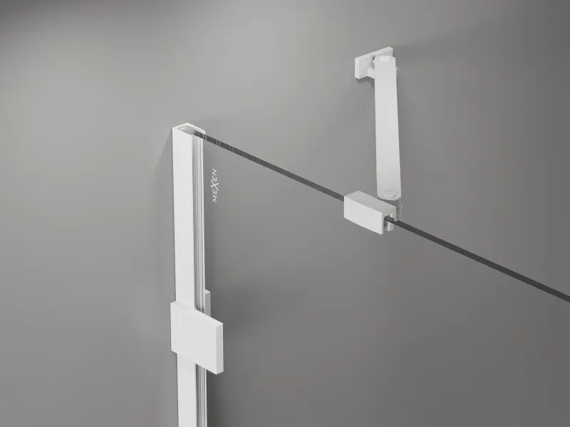 Mexen Lunar, pravé otočné sprchové dveře 150 cm, 8mm čiré sklo, bílý profil, 834S-150-050-20-00-P