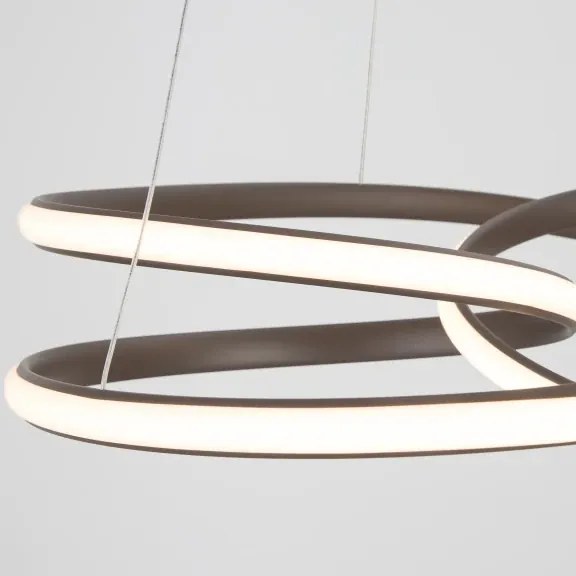 LED lustr Menton 52 Hnědá
