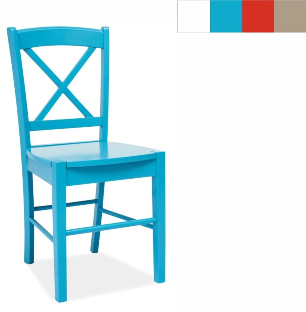 SIGNAL Jídelní židle - CD-56, celodřevěná, různé barvy na výběr Sedák: bílý (dřevo)