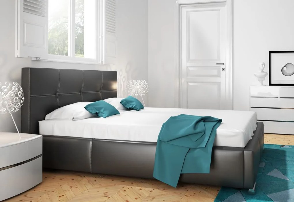 Čalouněná postel BUKY + matrace DE LUX, 120x200, madryt 1100