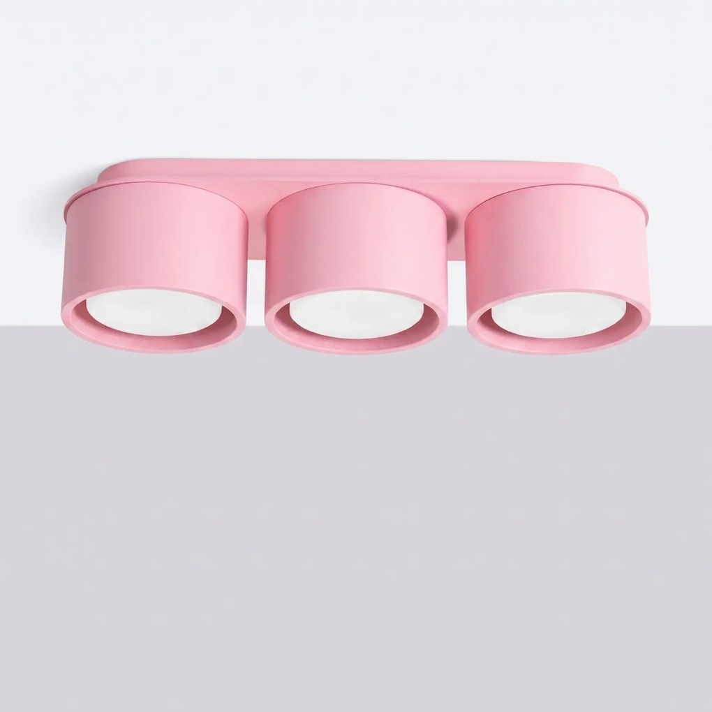 Sollux Lighting Stropní svítidlo MODO 3 růžové GX53