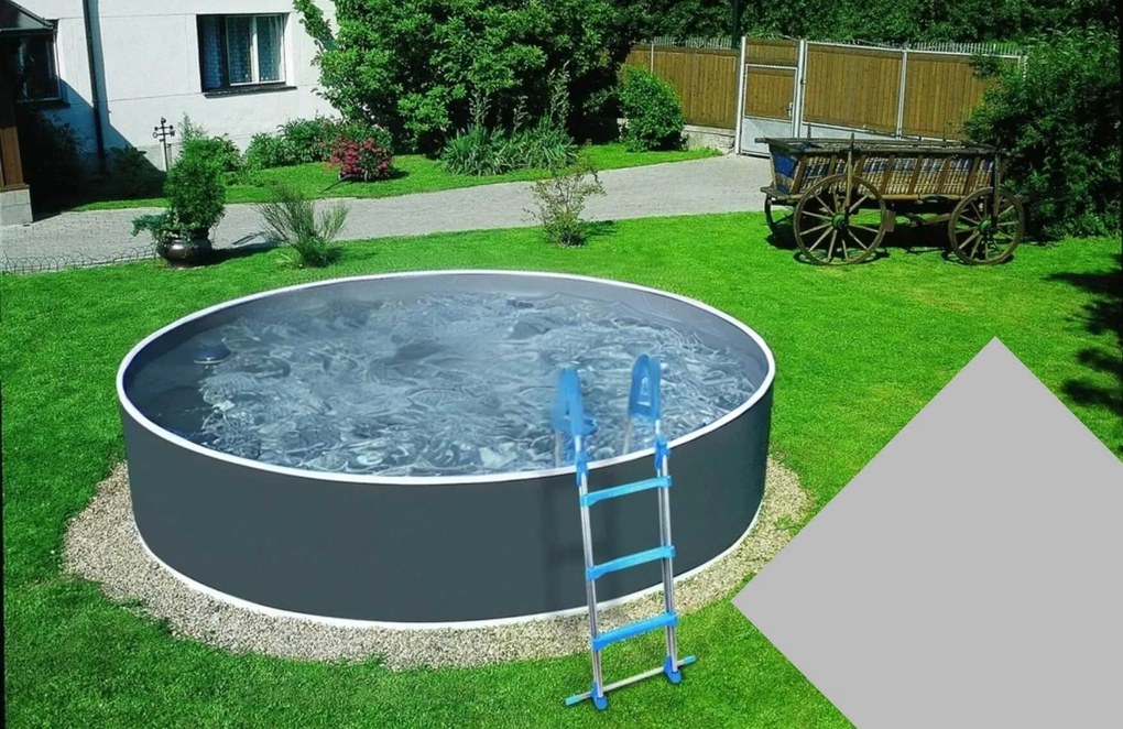 Planet Pool Bazénová fólie Grey pro bazén průměr 3,6 m x 0,92 m