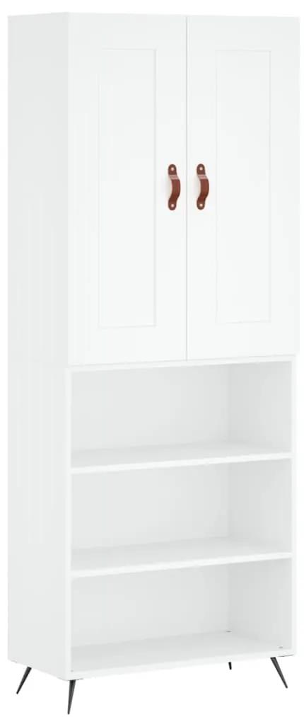 Skříň highboard bílá 69,5 x 34 x 180 cm kompozitní dřevo,  3200041
