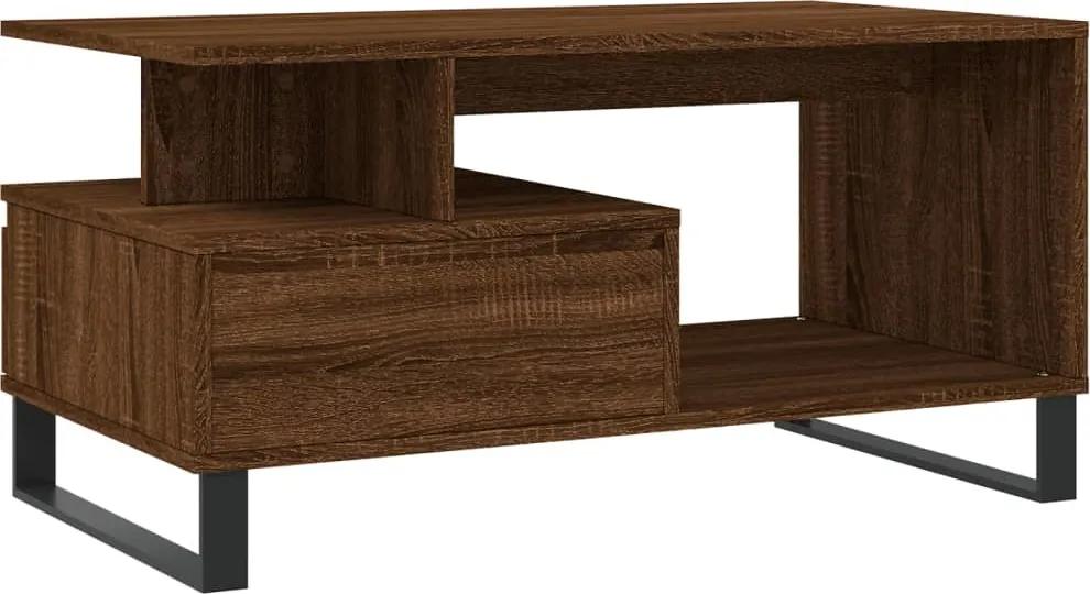 vidaXL Konferenční stolek 90 x 49 x 45 cm kompozitní dřevo [831035] Barva: Bílá