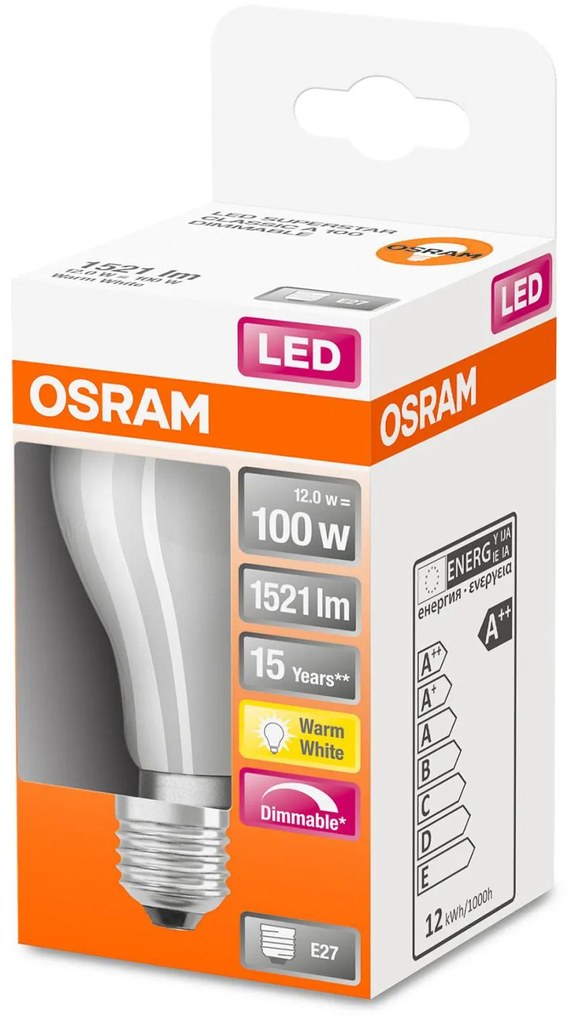 OSRAM LED žárovka E27 Superstar 11W matná 2700K