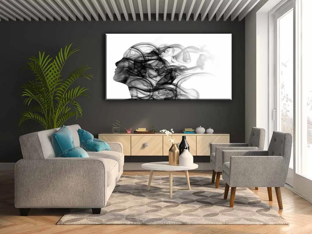 Malvis ® Obraz abstraktní Kouřová dáma Velikost: 140x70 cm