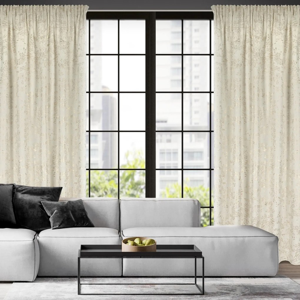 ZATEMŇOVACÍ ZÁVĚS NA PÁSCE FELIS 140X270 CM VZOROVANÁ