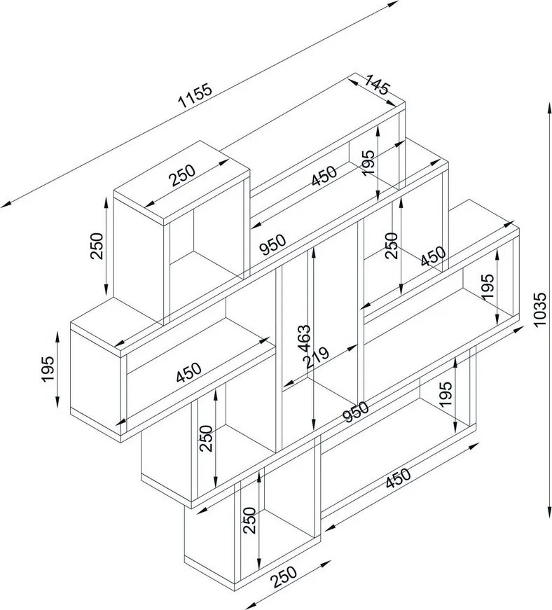 Casarredo - Komfort nábytek Závěsná police PARIKA bílá