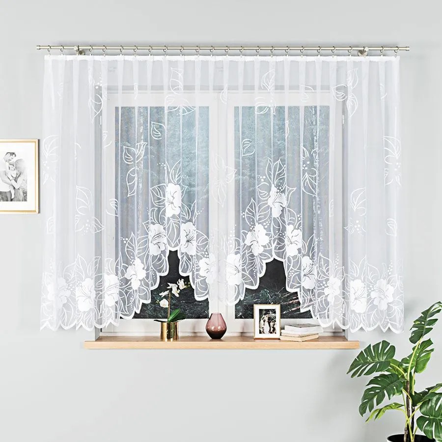 MARKIZETA GRACJANA Hotový žakárový závěs, šířka 400 x výška 160 cm, barva 001 bílá 017175/FBL/001/400160/1