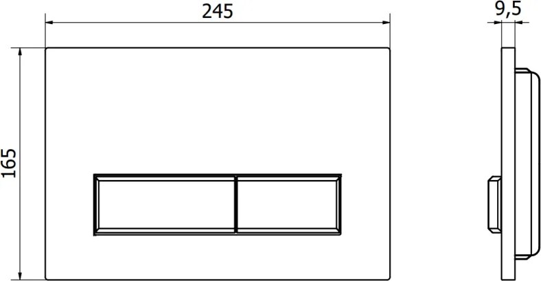 Mexen Fenix ​​09, splachovací tlačítko pro Mexen modul, grafitová, 600966