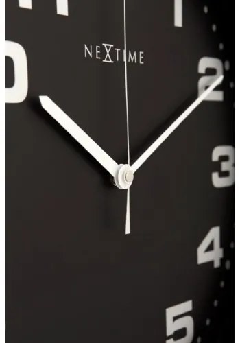 Designové nástěnné hodiny 3053zw Nextime Dash black 35cm