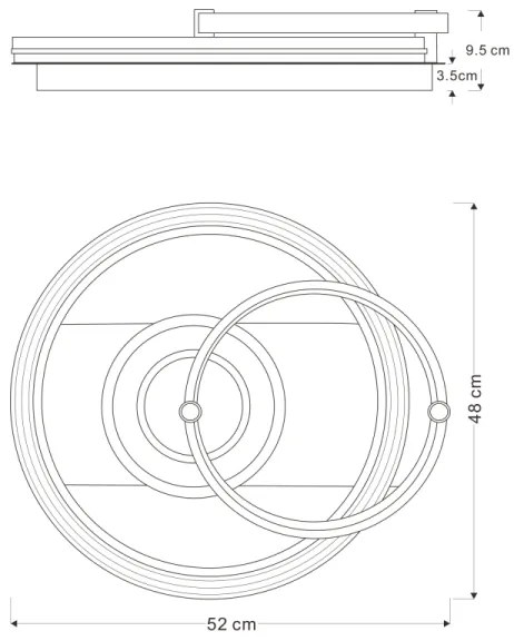 Globo 48459-46 - LED Stmívatelné stropní svítidlo ANI LED/46W/230V 2700-6000K+DO
