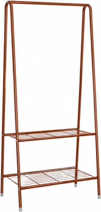 věšák, stojan na oblečení, A konstrukce, kov, 151x60x36 cm, káva, Dekorino TK20260044