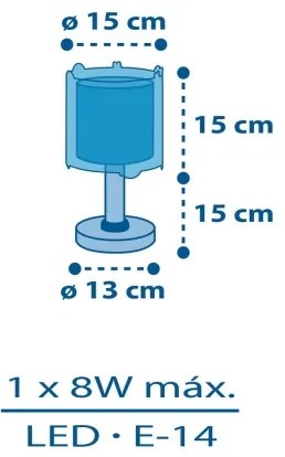 Dalber 41341N - LED Dětská lampička PLANETS 1xG4/4W/230V modrá